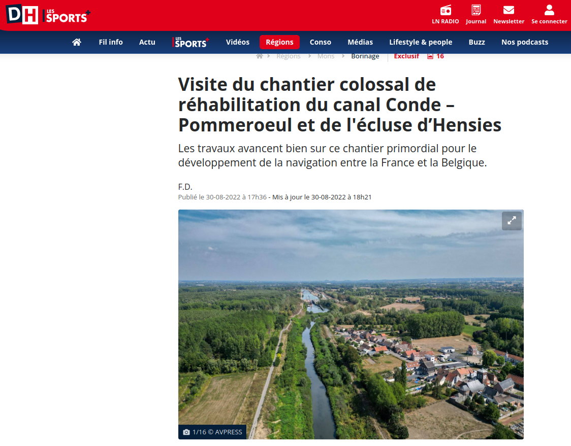 Canal Conde – Pommeroeul et écluse d’Hensies - Officier de port